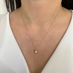 14K Gold Lemon Necklace, Lemon Pendant, Handmade Jewelry, Minimalist ...