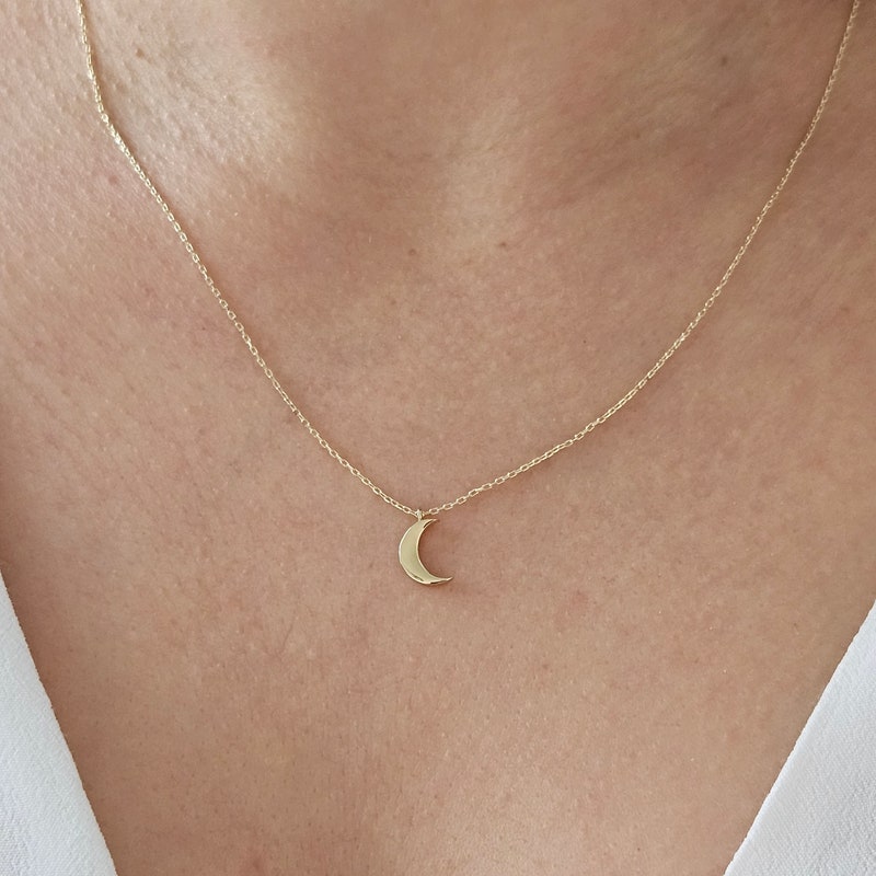 Half Moon Necklace - Etsy