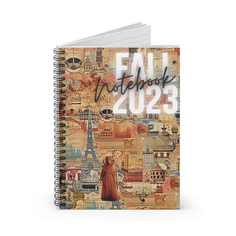 Spiral Notebook | Back to School | World Map Fusion | Cultural Tapestry ...