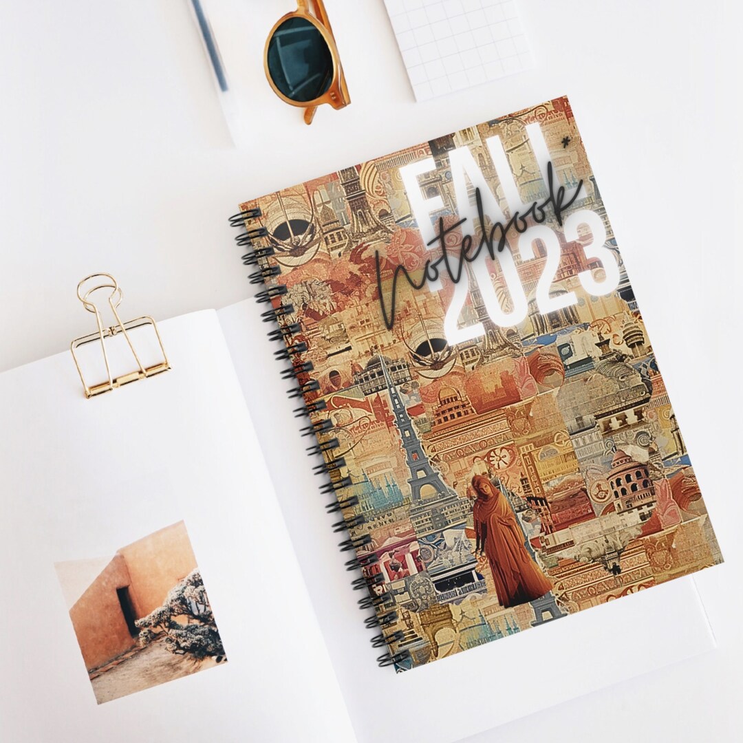 Spiral Notebook | Back to School | World Map Fusion | Cultural Tapestry ...