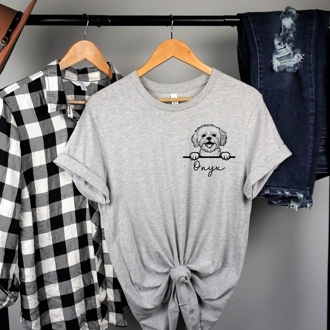 Personalized Maltese Tshirt, Custom Crewneck Dog Tshirt, Custom ...