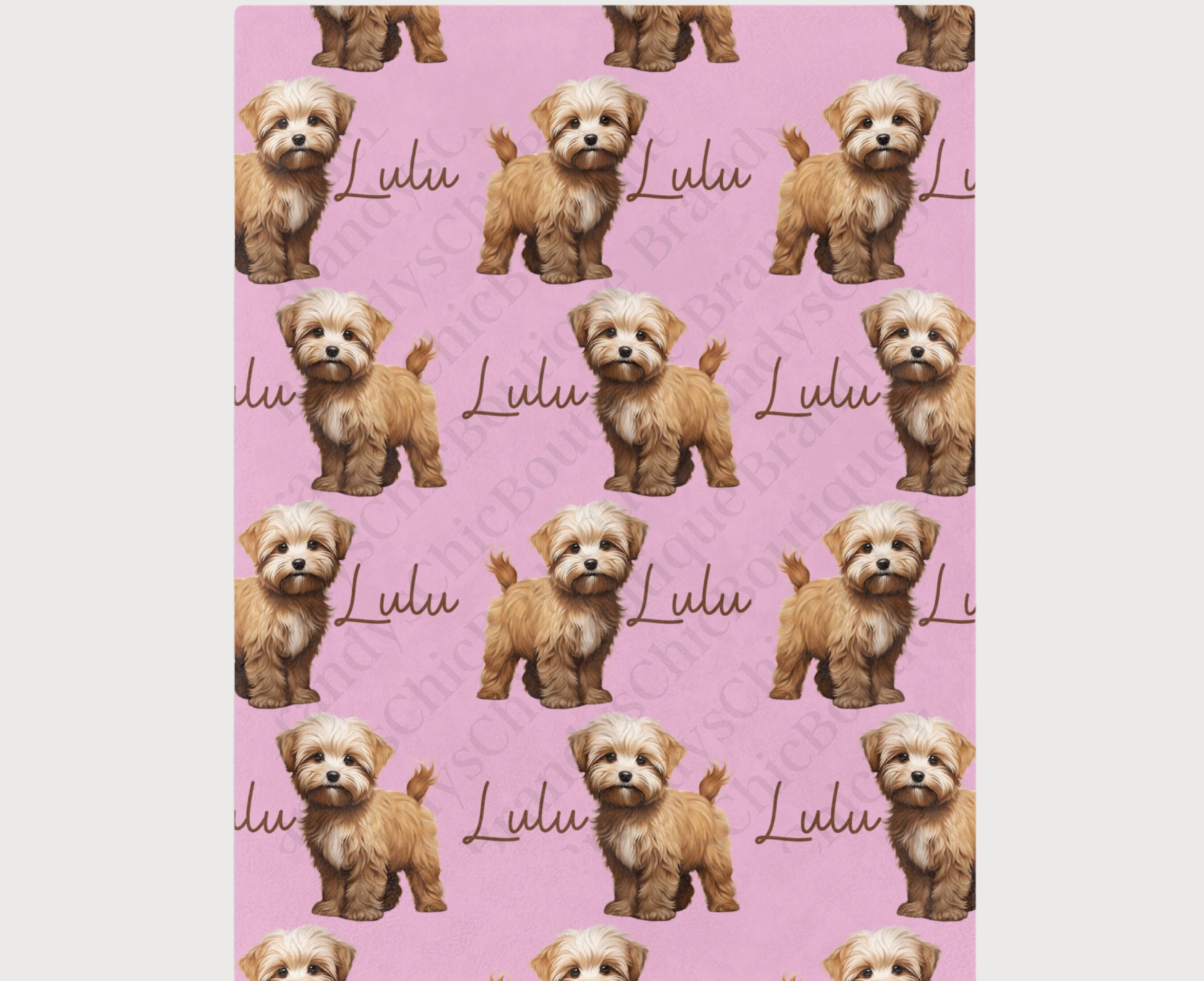 Cavapoo Custom Dog Blanket, Doodle Dog Pet Blanket With Name. Custom ...