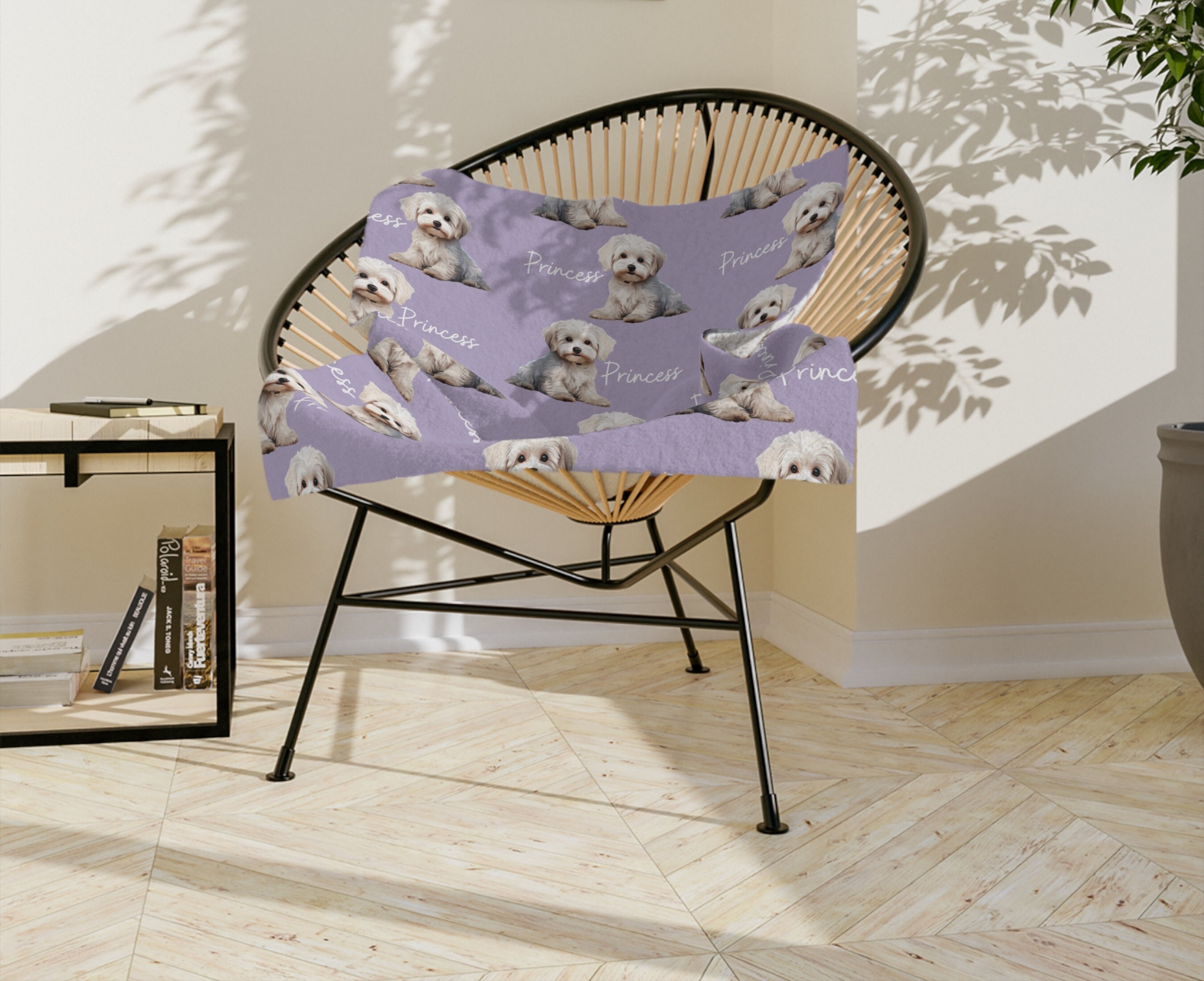 Maltipoo Blanket With Dog Name, Custom Gift for Dog Owner, Cavapoo Dog ...