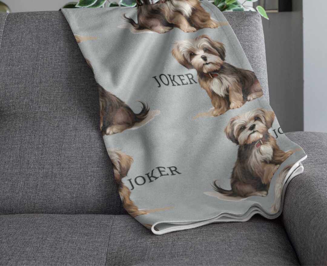 Cavapoo Custom Dog Blanket, Doodle Dog Pet Blanket With Name. Custom ...