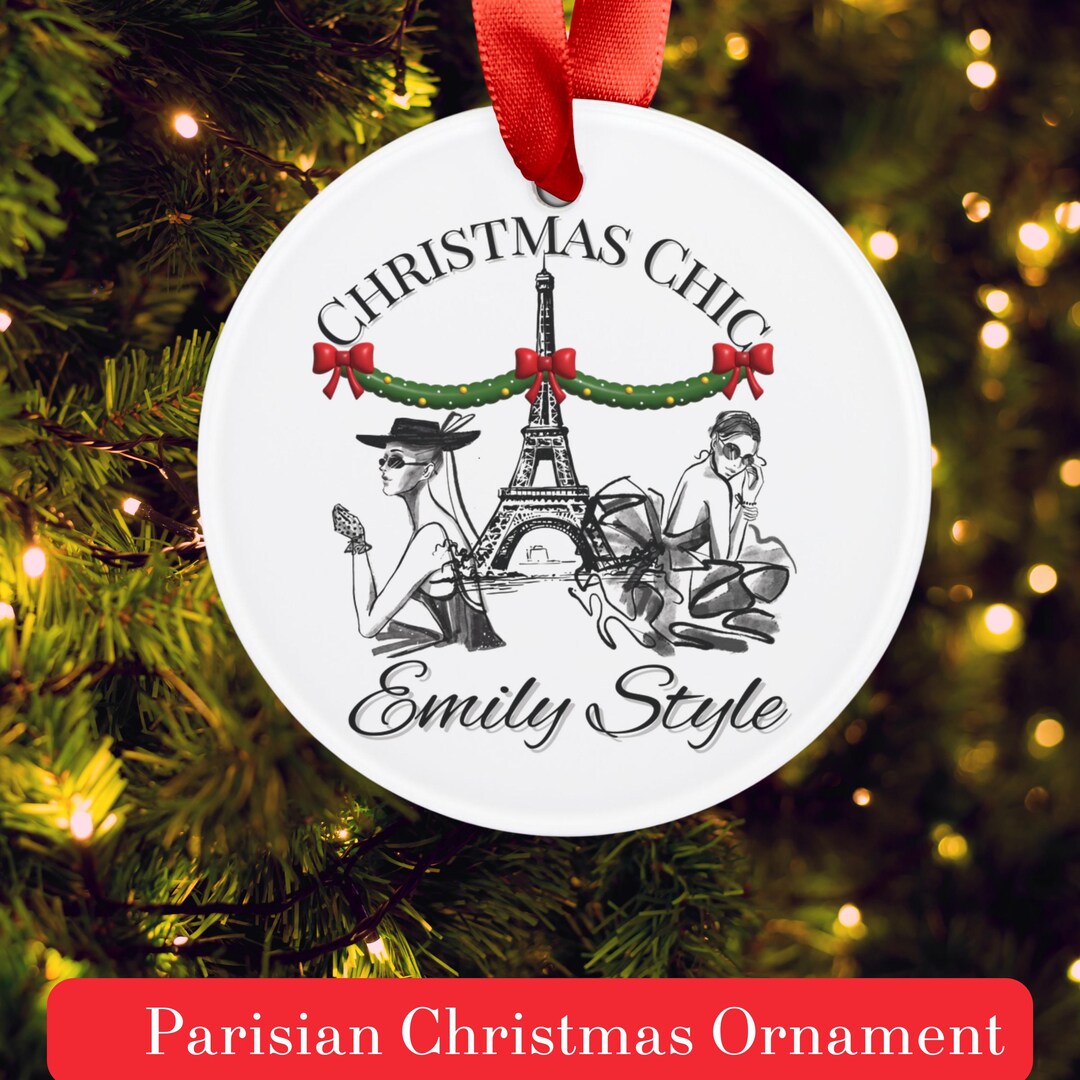 Christmas in Paris Tree Ornament, Fashionista Ornament, Emily Fan Gift ...
