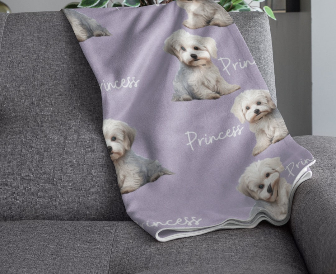 Maltipoo Blanket With Dog Name, Custom Gift for Dog Owner, Cavapoo Dog ...