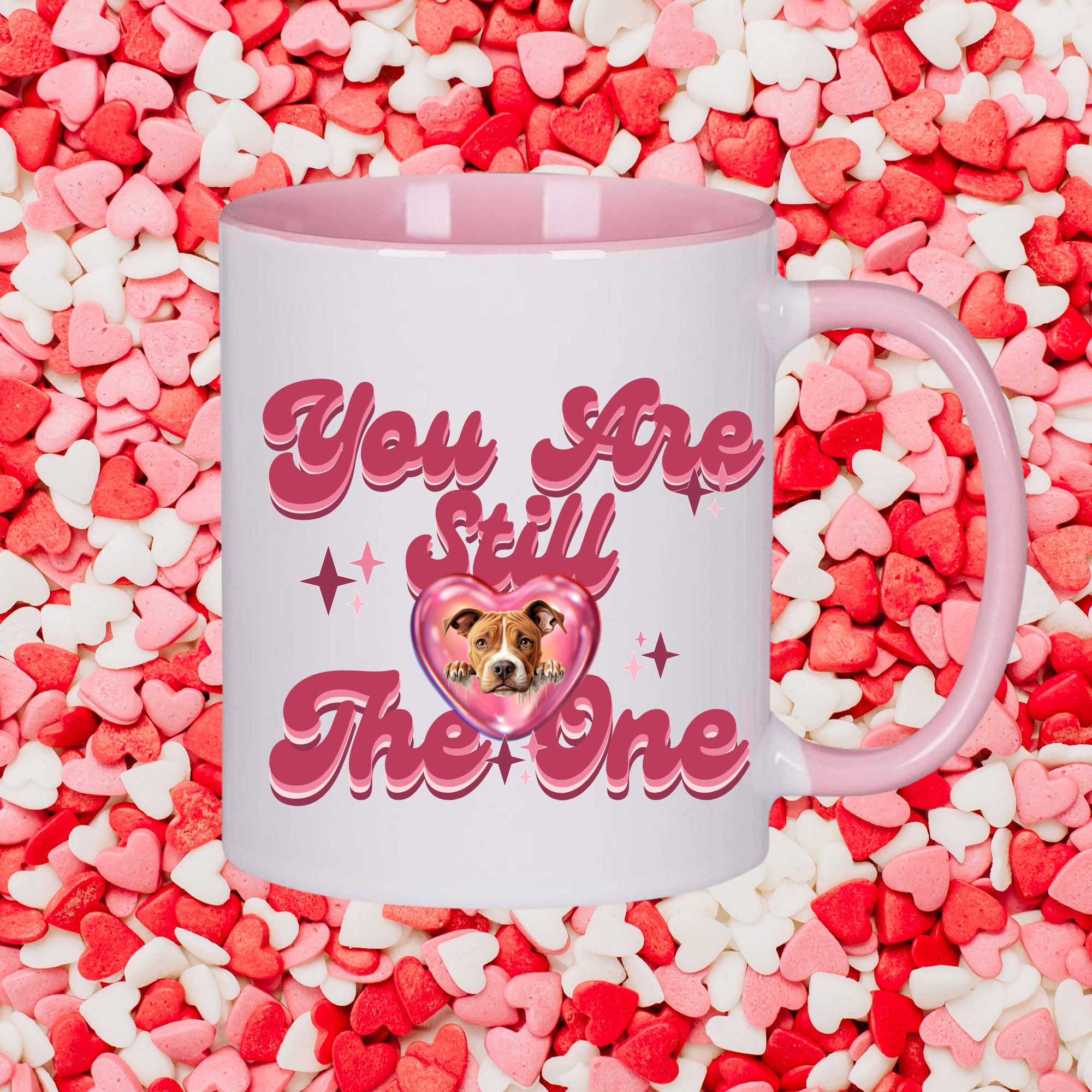Pitbull Valentines Day Coffee Mug, Valentines Day Mug for Dog Mom ...