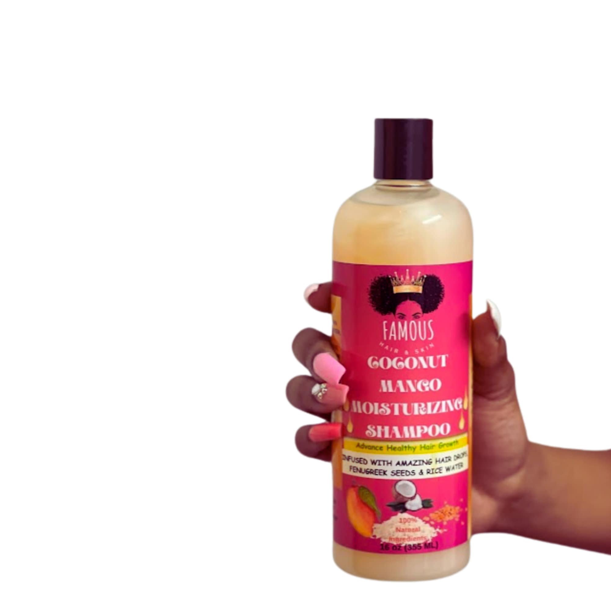 16 Oz. COCONUT MANGO Rice Water Shampoo/shampoo for Hair/hair Care ...