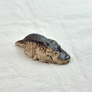 The Chubby Reclining Crocodile Sculpture is the Ideal Crocodile Tea Pet ...