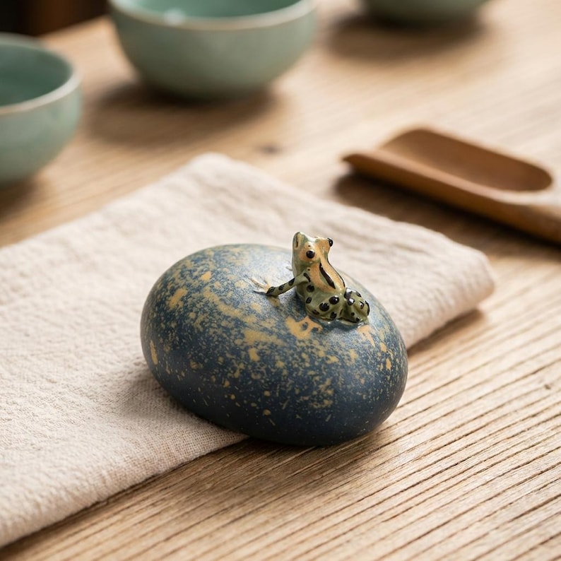 Spouting Frog Tea Pet Set Zisha Purple Clay Tadpole Lotus Pumpkin Gourd ...