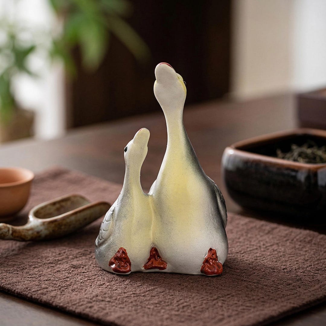 Color Changing Swan Tea Pet | Zisha Clay Sculpture | Handmade ...
