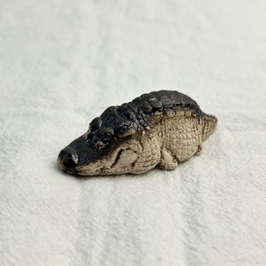 The Chubby Reclining Crocodile Sculpture is the Ideal Crocodile Tea Pet ...