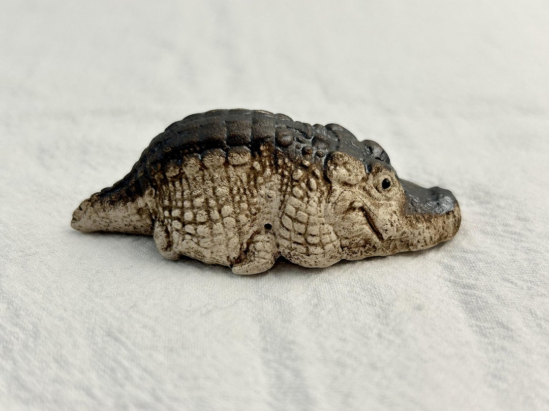 The Chubby Reclining Crocodile Sculpture is the Ideal Crocodile Tea Pet ...