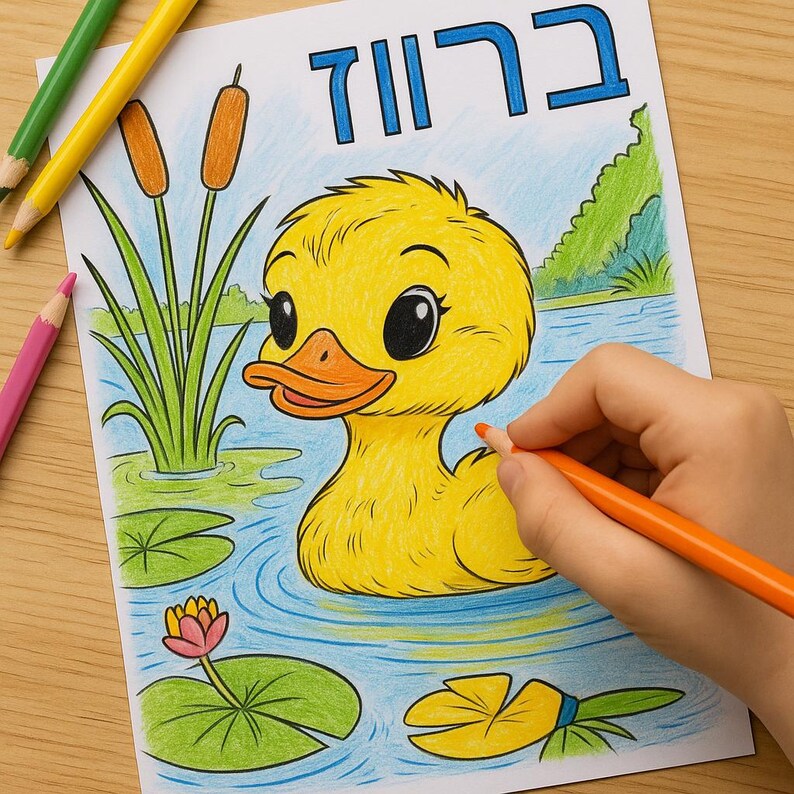 Hebrew Alphabet Coloring Book for Kids – Alef Bet Animal Printable ...