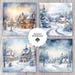 Christmas Winter Scene Digital Paper, Christmas Scenes, Christmas ...
