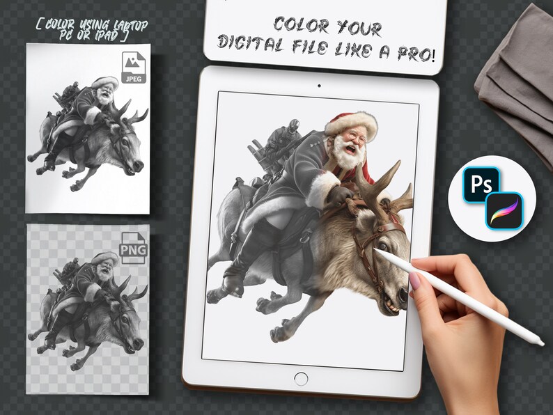 54 Tipsy Santa - Christmas Clip Art | 5 Digital File Types | Color ...