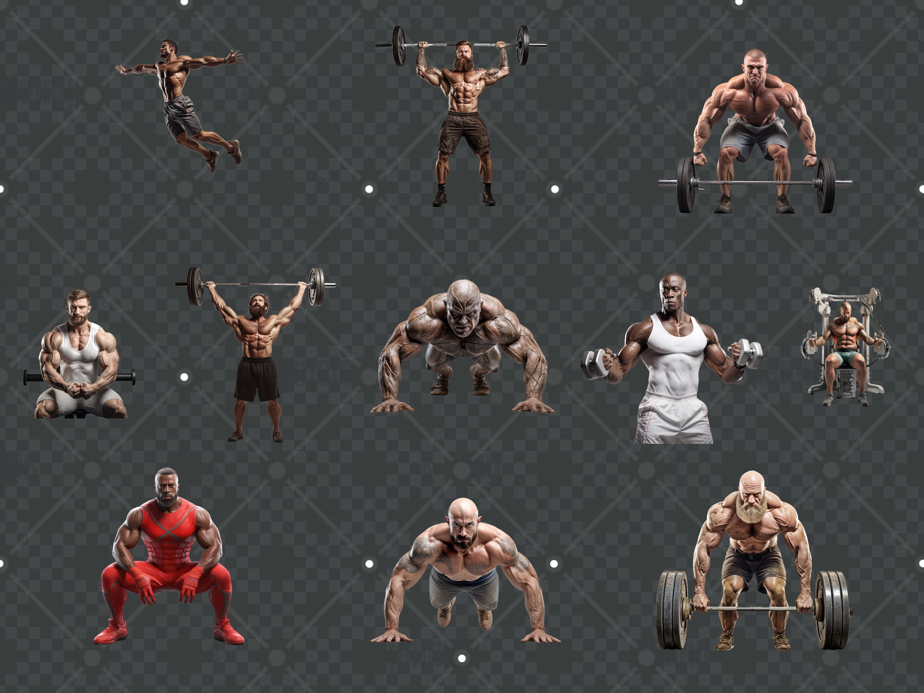 52 Bodybuilders-fitness and Bodybuilding 5 Digital File Types Color ...