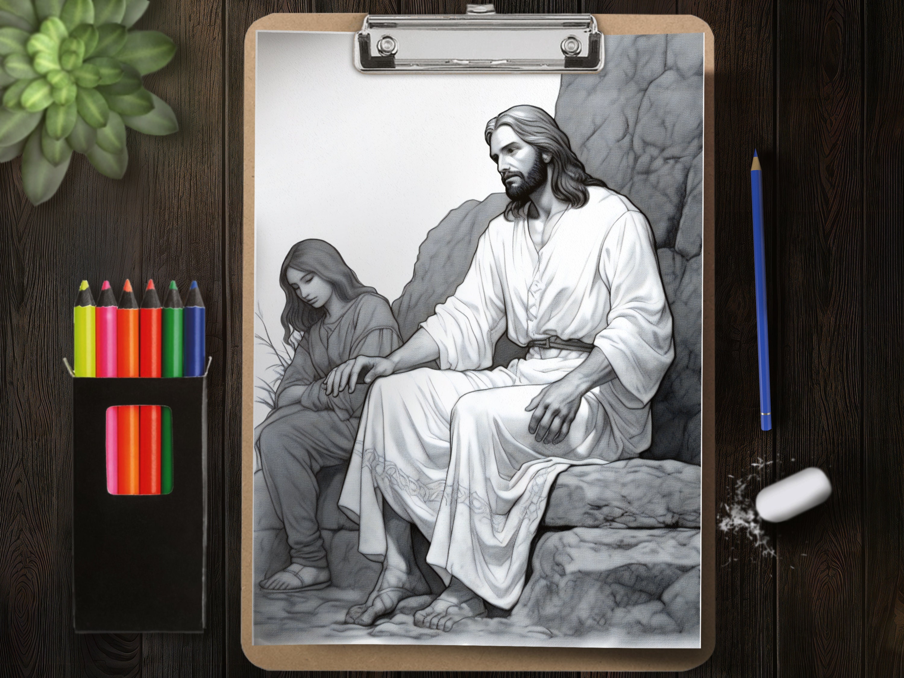 67 Pages of Jesus Christ | Coloring Book Pages | 4 Different Versions ...