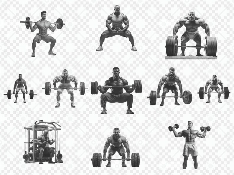 52 Bodybuilders-fitness and Bodybuilding | 5 Digital File Types | Color ...