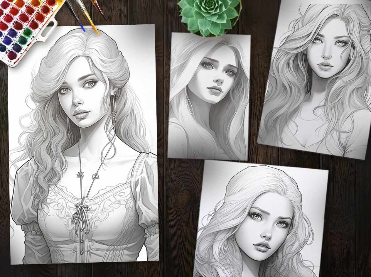 60 Slavic Beauties Coloring Book Pages 4 Different - Etsy 60 Slavic Beauties Coloring Book Pages 4 Different - Etsy