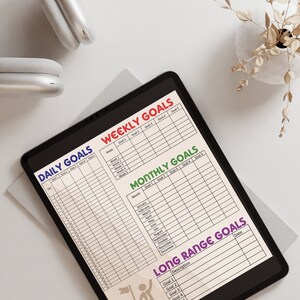 Printable Daily, Weekly, Monthly Goal Planner | Track Your Goal ...