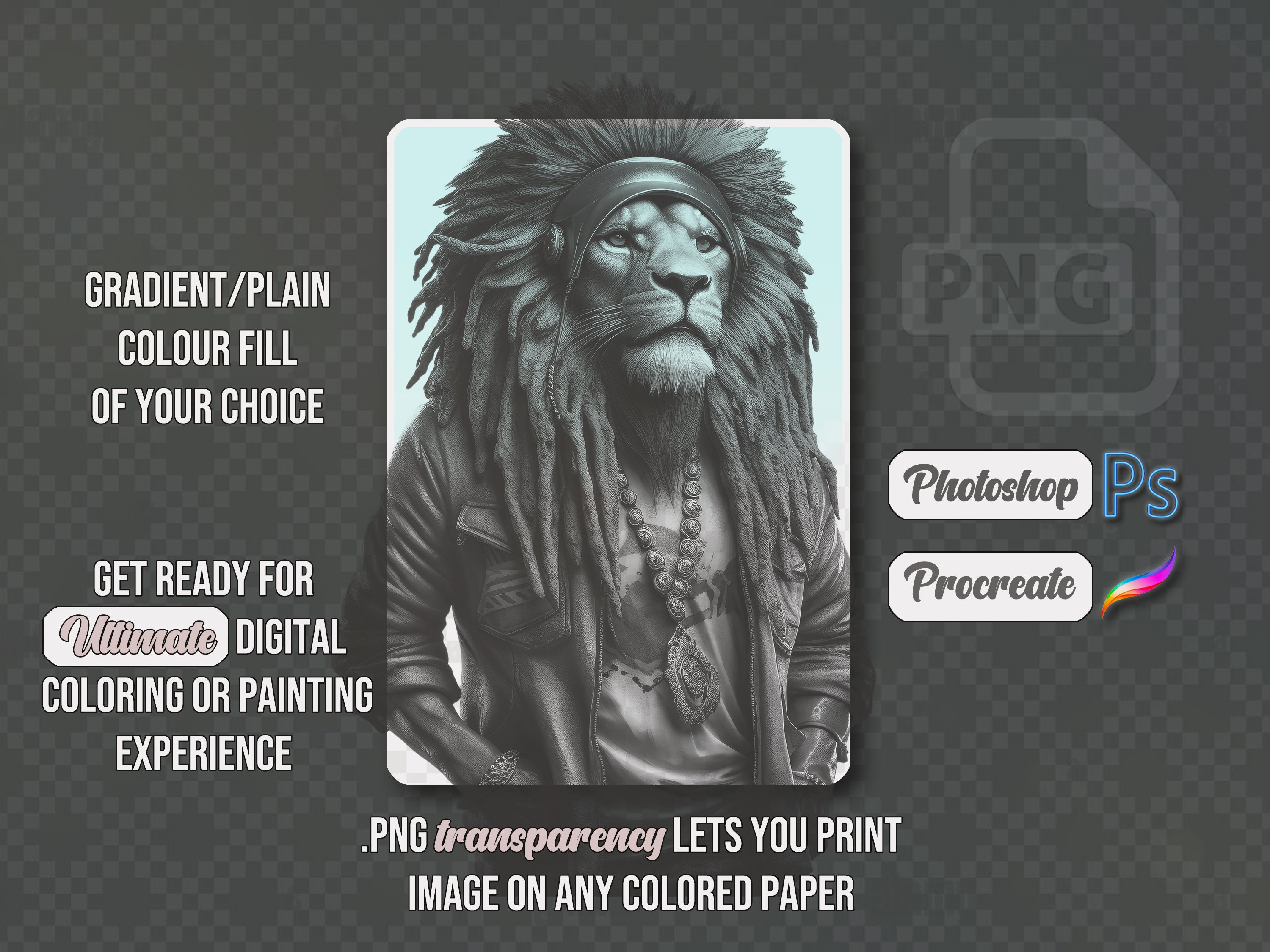 32 Rasta Lion - Reggae Clip Art | 5 Digital File Types | Color ...