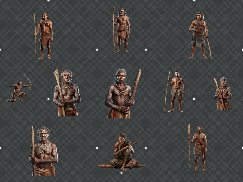 40 Aboriginal Australians- Indigenous | 5 Digital File Types | Color ...
