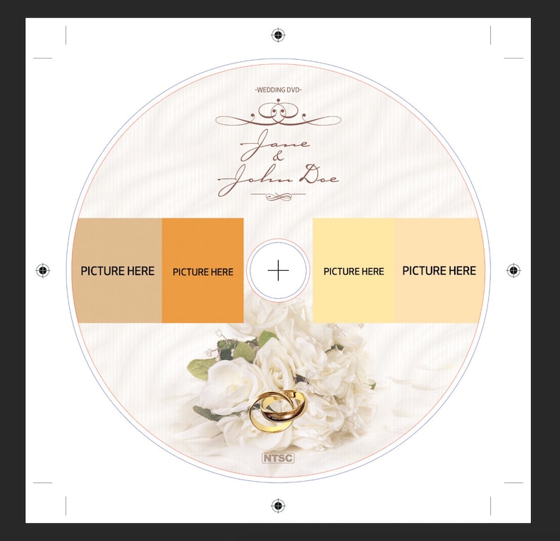 Classy Wedding DVD Cover Template | 2 Styles DVD Labels |300dpi | CMYK ...