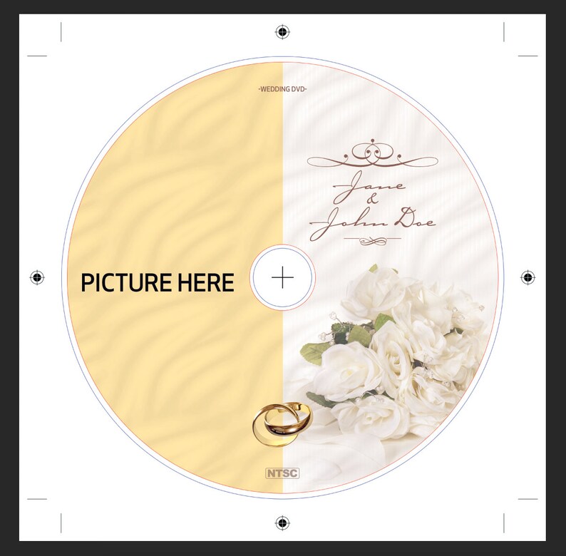 Classy Wedding DVD Cover Template | 2 Styles DVD Labels |300dpi | CMYK ...