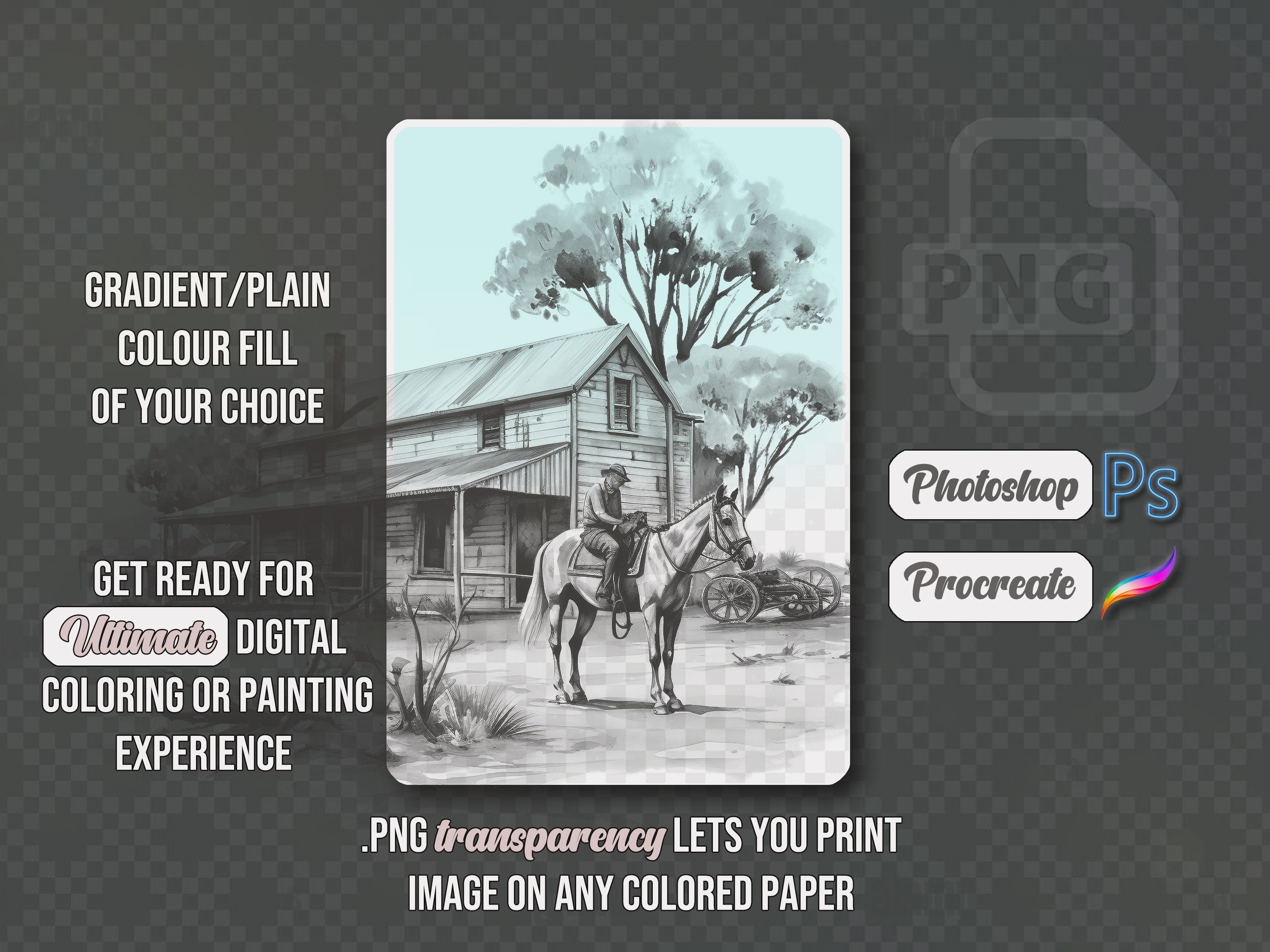 Australian Outback - Clip Art Transparent | 5 Digital File Types ...