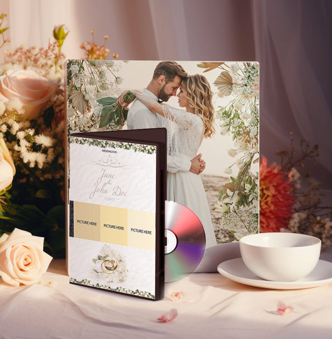 Classy Wedding DVD Cover Template | 2 Styles DVD Labels |300dpi | CMYK ...