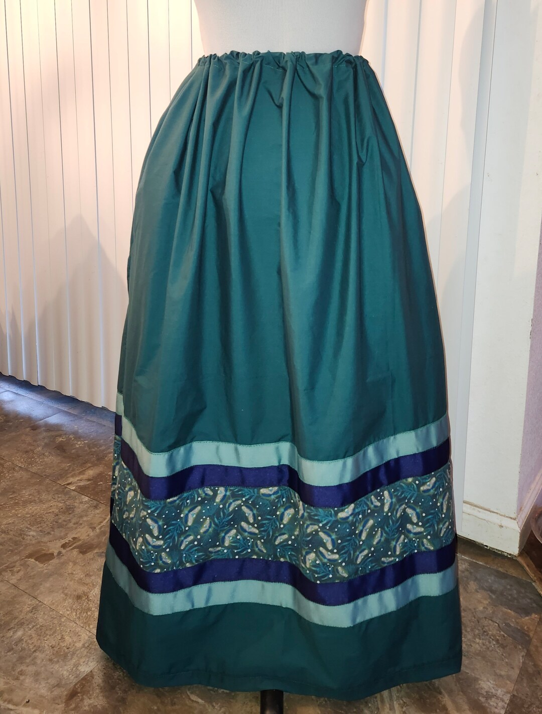 41 Long Ribbon Skirt Teal, Fireflies, Glow-in-the-dark, Unique ...