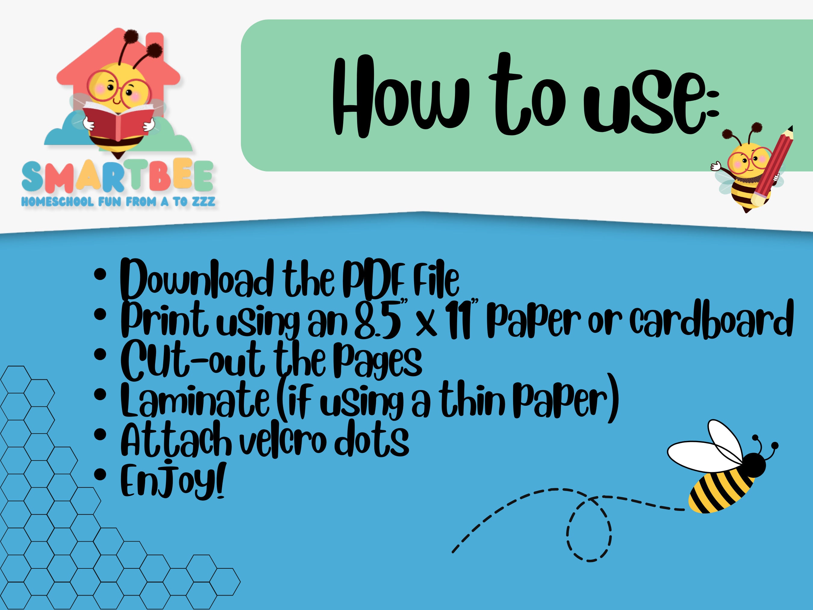 Smartbee DIY Toddler Learning Binder Level 2 Busy Book Sensory Book ...