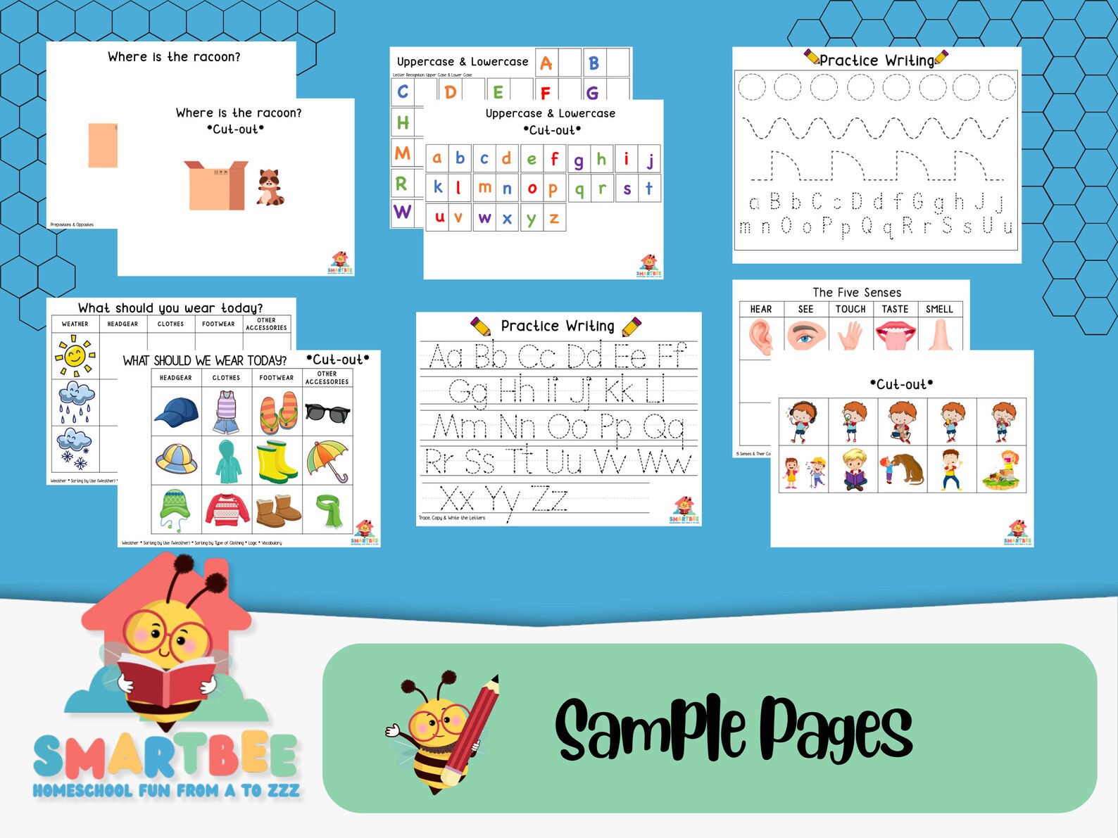 Smartbee DIY Toddler Learning Binder Level 2 Busy Book Sensory Book ...