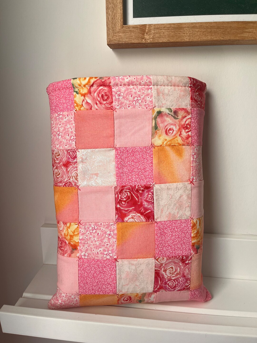Pink Hues Book Sleeve| Quilted | Pink Aesthetic | Book Pouch | Book ...