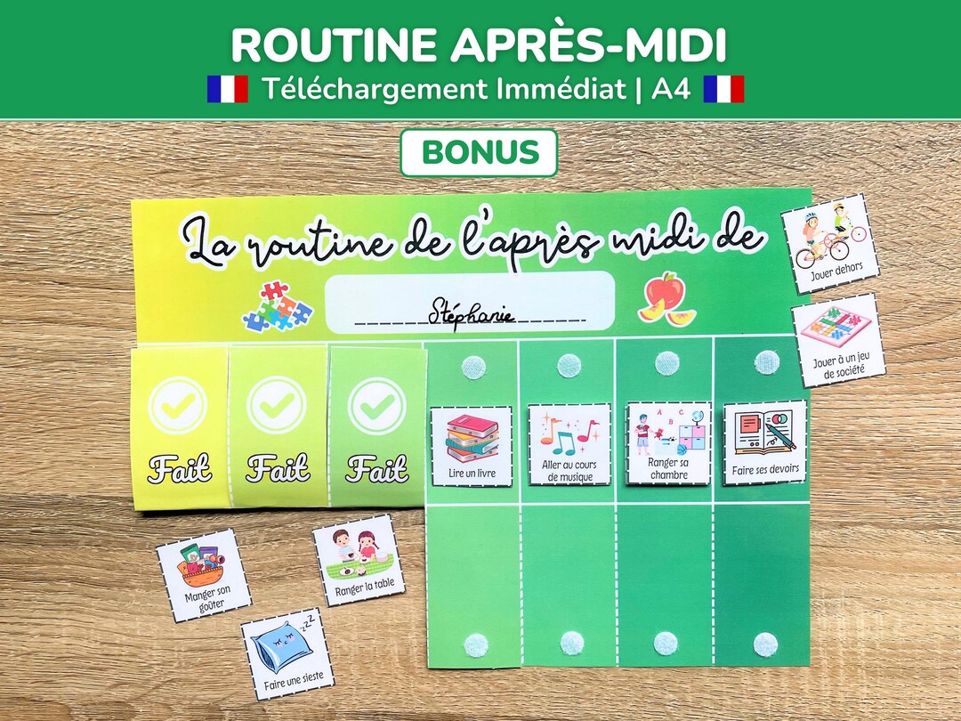 Child Routine in French, Positive Montessori Education, Nursery School ...