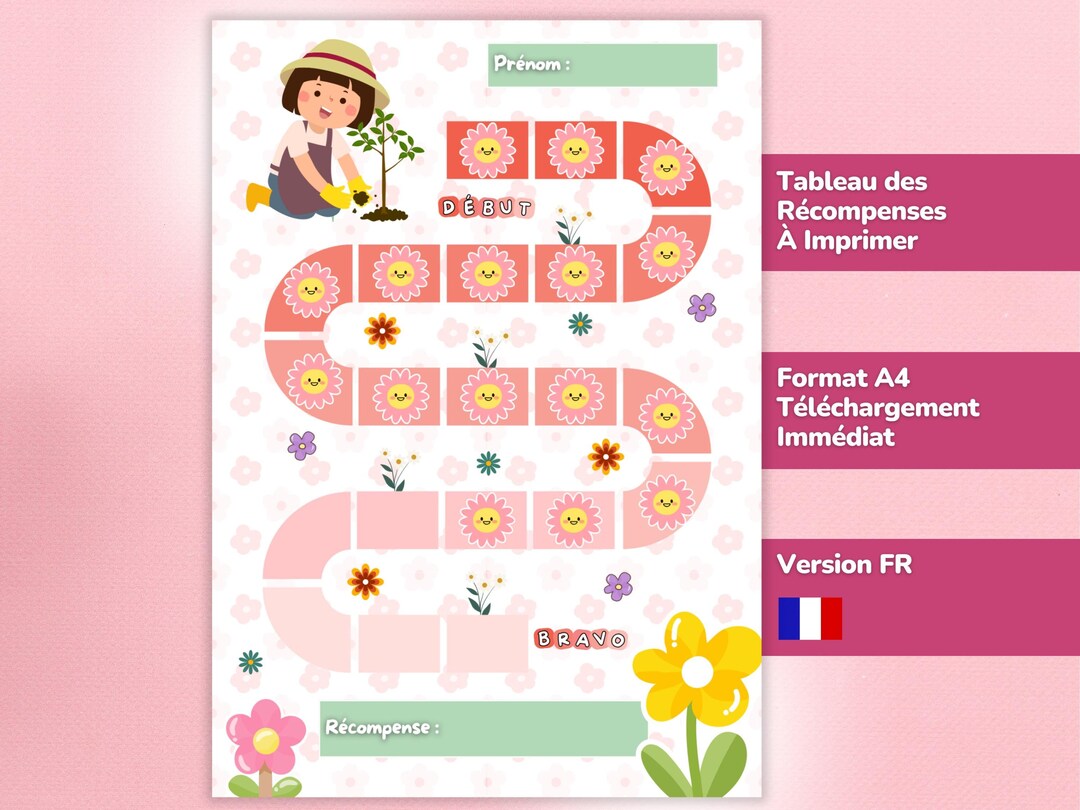 Flower Reward Chart | Behavior Chart | Montessori | Child Motivation ...