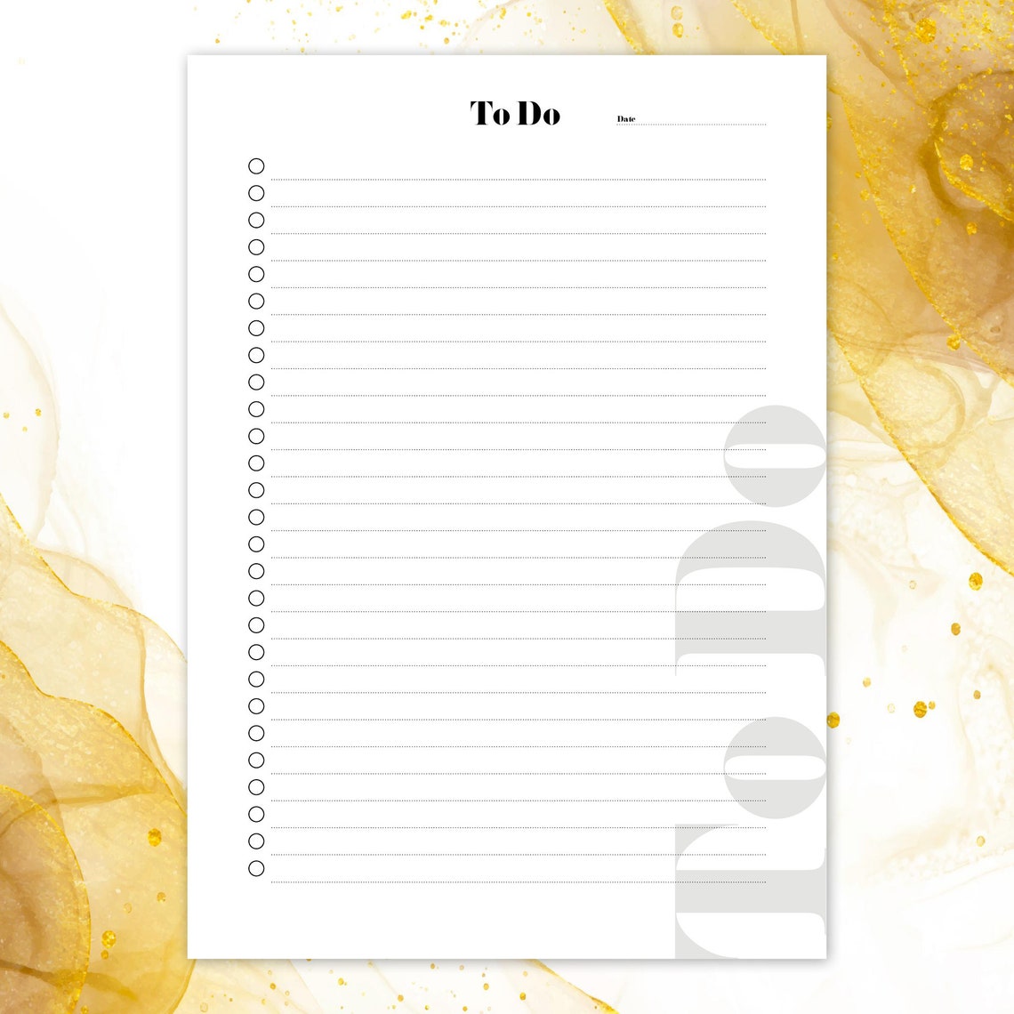 To Do List A3, A4, A5, Letter, Half Letter Printable PDF Digital ...