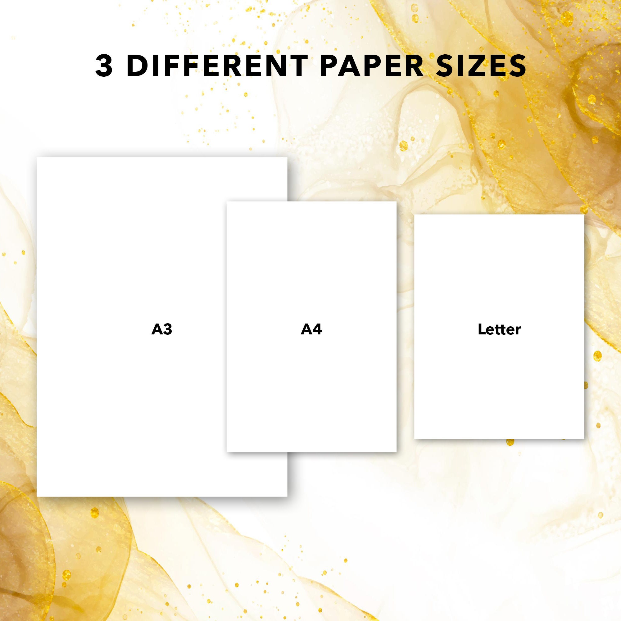 Weekly Planner A3, A4, Letter Printable & Fillable PDF Start Monday ...