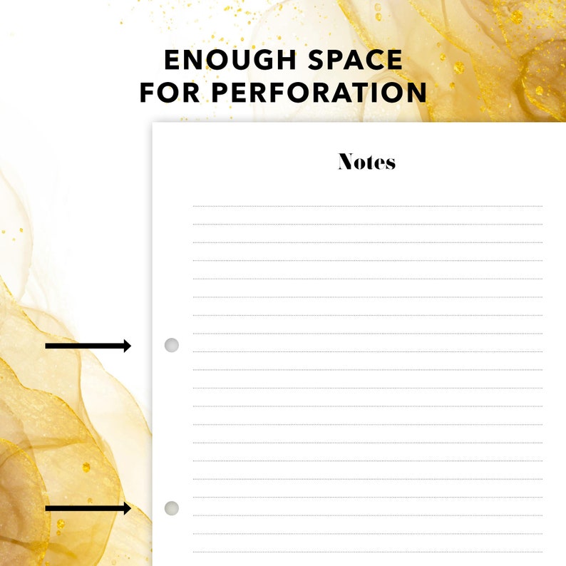 Printable Notes Pages A3, A4, A5, Letter, Half Letter Blank Notes Study ...