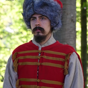 Wool Kolpak Hat, High Cap With a Slit Fur, 17th Century Poland, Hungary ...