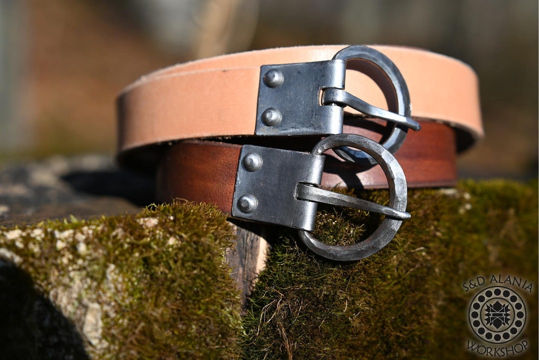 Medieval Leather Belt, Forged Iron Buckle, 8-12th Century Style - Etsy UK