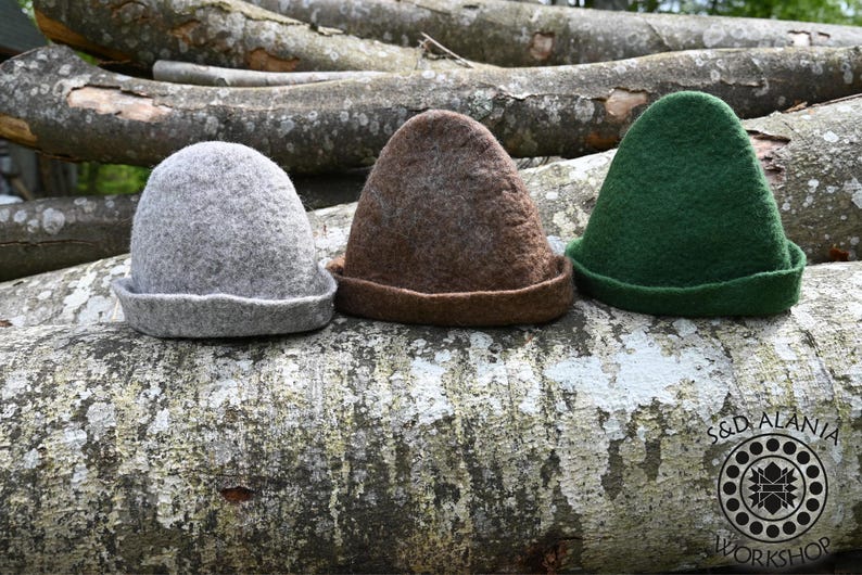 Felt Hat 100% Sheep Wool, Viking, Slavs, Early Medieval Hat - Etsy
