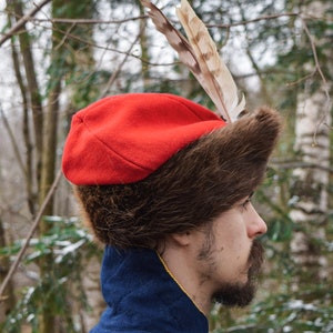 Wool Kolpak Hat, High Cap With a Slit Fur, 17th Century Poland, Hungary ...