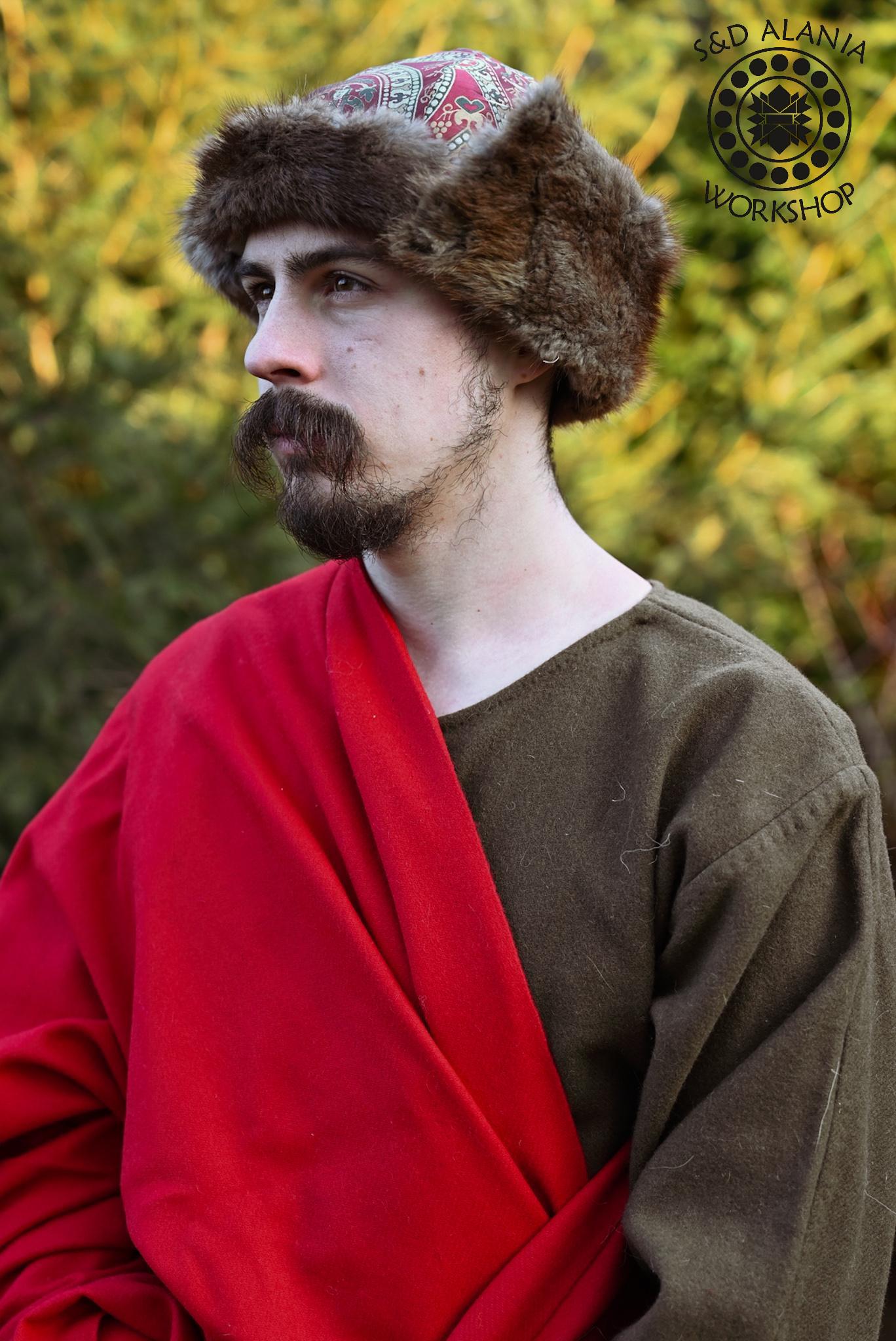 Kievan Rus Silk Hat With a Fur Trim. 10th-11th Century. Medieval Viking ...