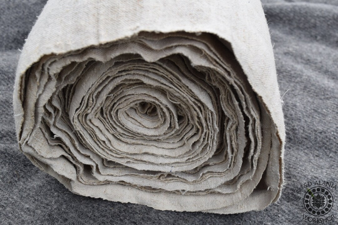 Hand-woven Linen and Cotton Fabric, Fustian 1. 63cm Width, for ...