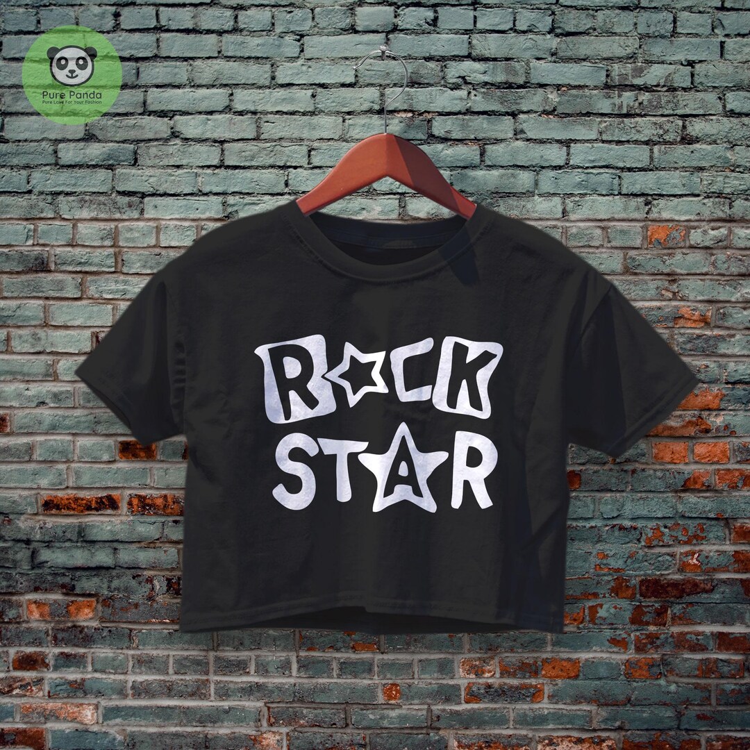 Y2k Rock Star Aesthetic Crop Top Rock Star Cropped Tee Custom Y2K ...