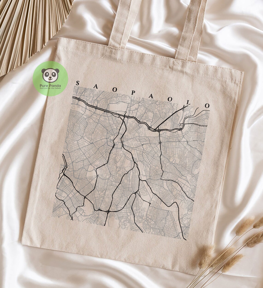 City Maps Sao Paolo Tote Bag World Maps Eco Tote Bag Aesthetic Y2K Gift ...
