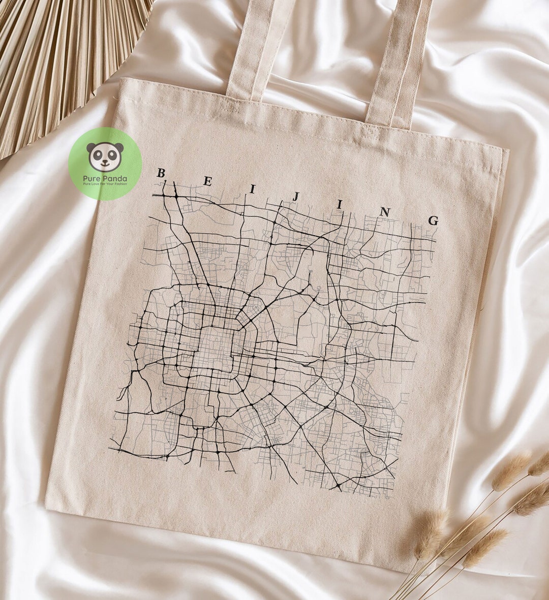 City Maps Beijing Tote Bag World Maps Eco Tote Bag Aesthetic Y2K Gift ...