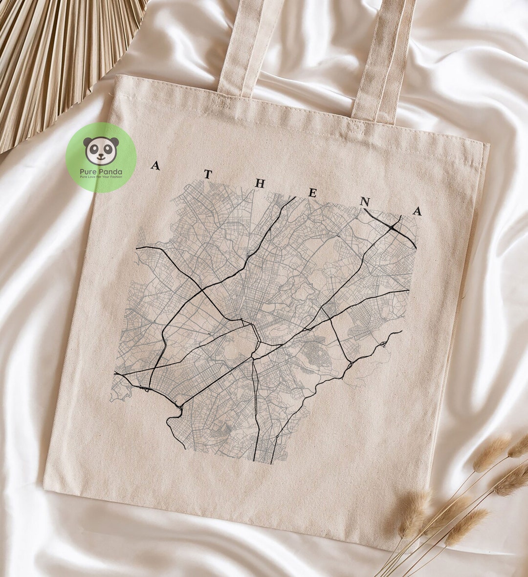 City Maps Athena Tote Bag World Maps Eco Tote Bag Aesthetic Y2K Gift ...